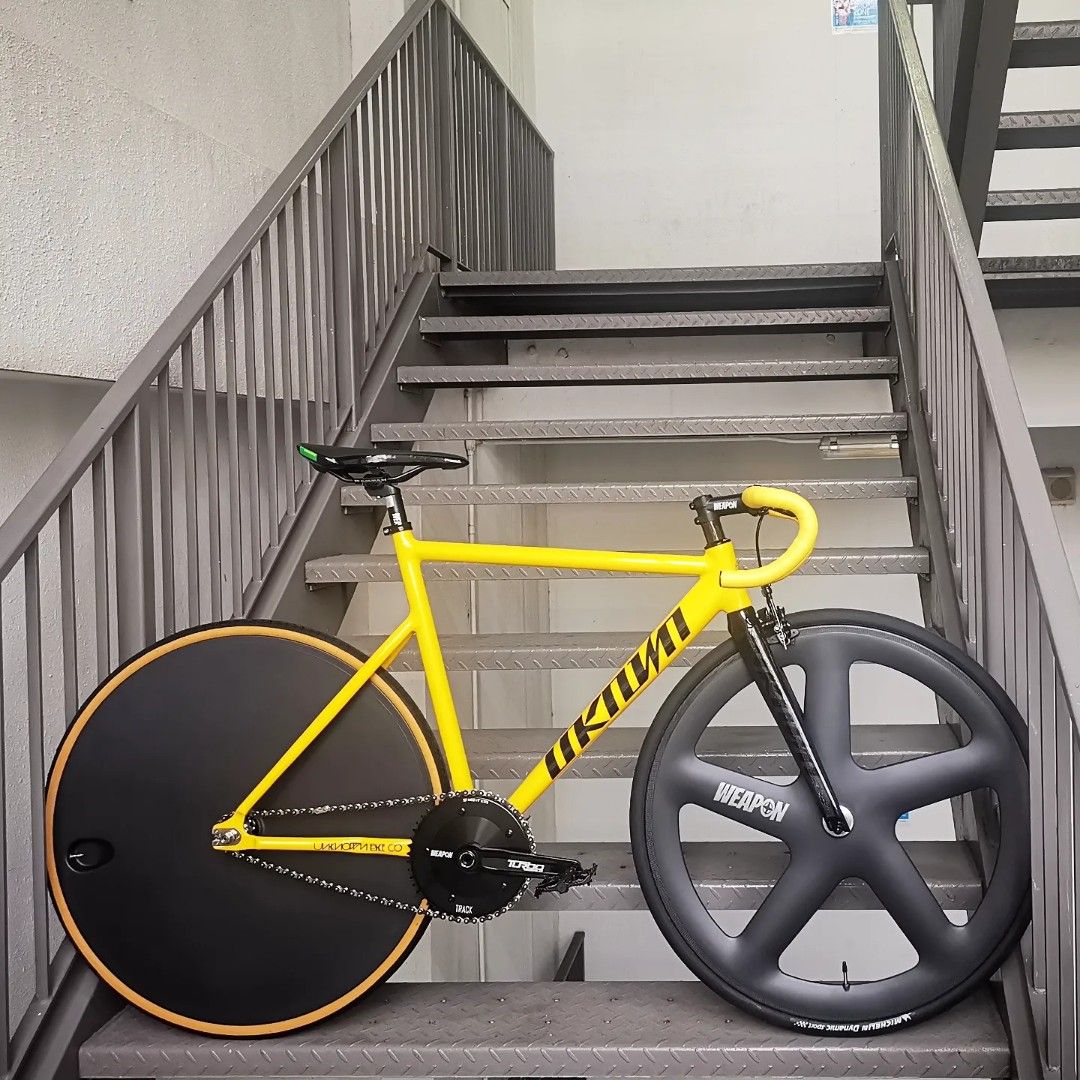 WEAPON Carbon fiber aerospoke wheel / wheelset for fixie bike / track ...