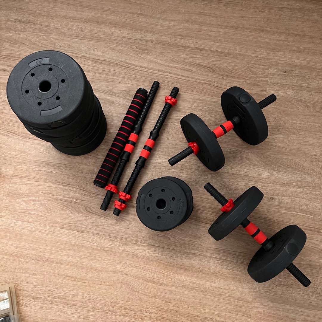 Weight training Dumbbell kit with detachable bar, Sports Equipment ...