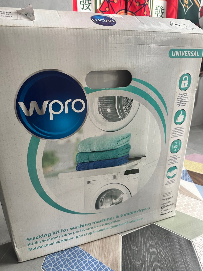 Whirlpool stacking kit with pull out, TV & Home Appliances, Washing ...