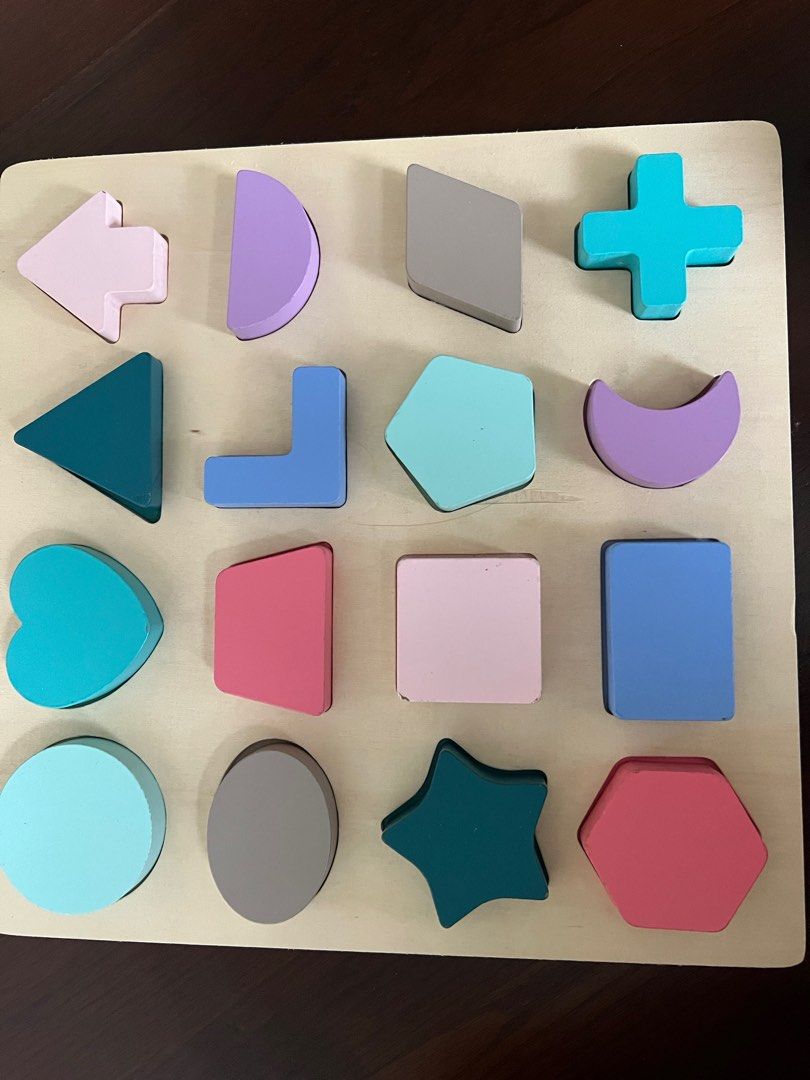 Wooden Peg Board Puzzle Jadore, Babies & Kids, Infant Playtime on Carousell