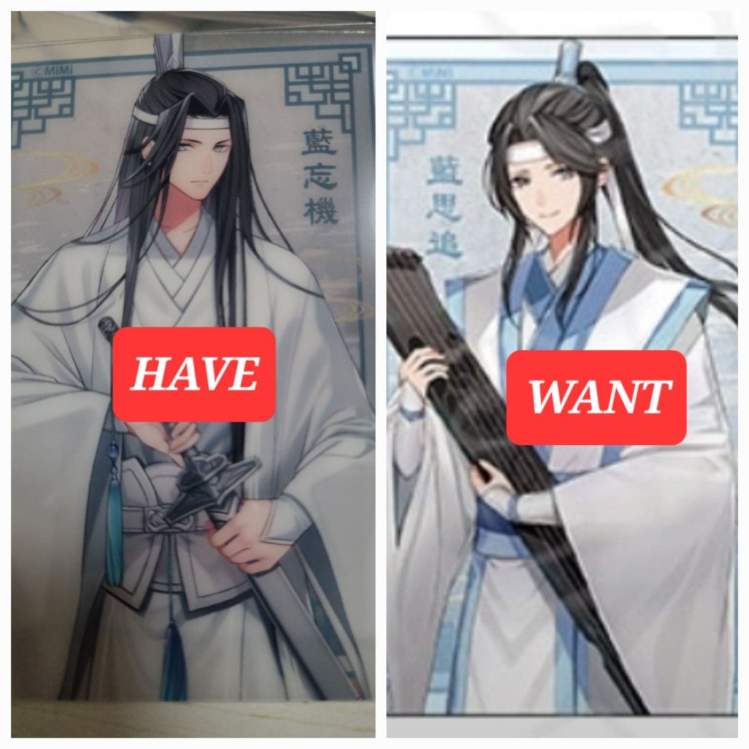 WTT MDZS clear card jp official 魔道祖师 mo dao zu shi, Hobbies & Toys ...