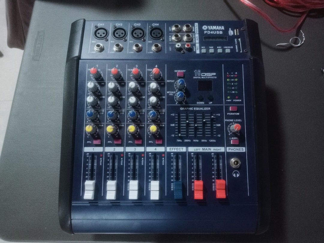 Yamaha PD4USB 4 channel powered mixer, Audio, Soundbars, Speakers & Amplifiers on Carousell