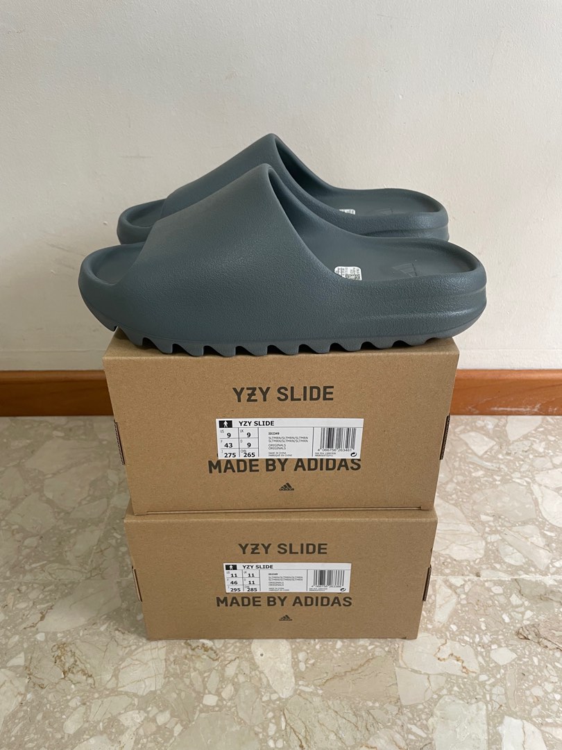 Yeezy Slide Slate Marine, Men's Fashion, Footwear, Flipflops and Slides ...