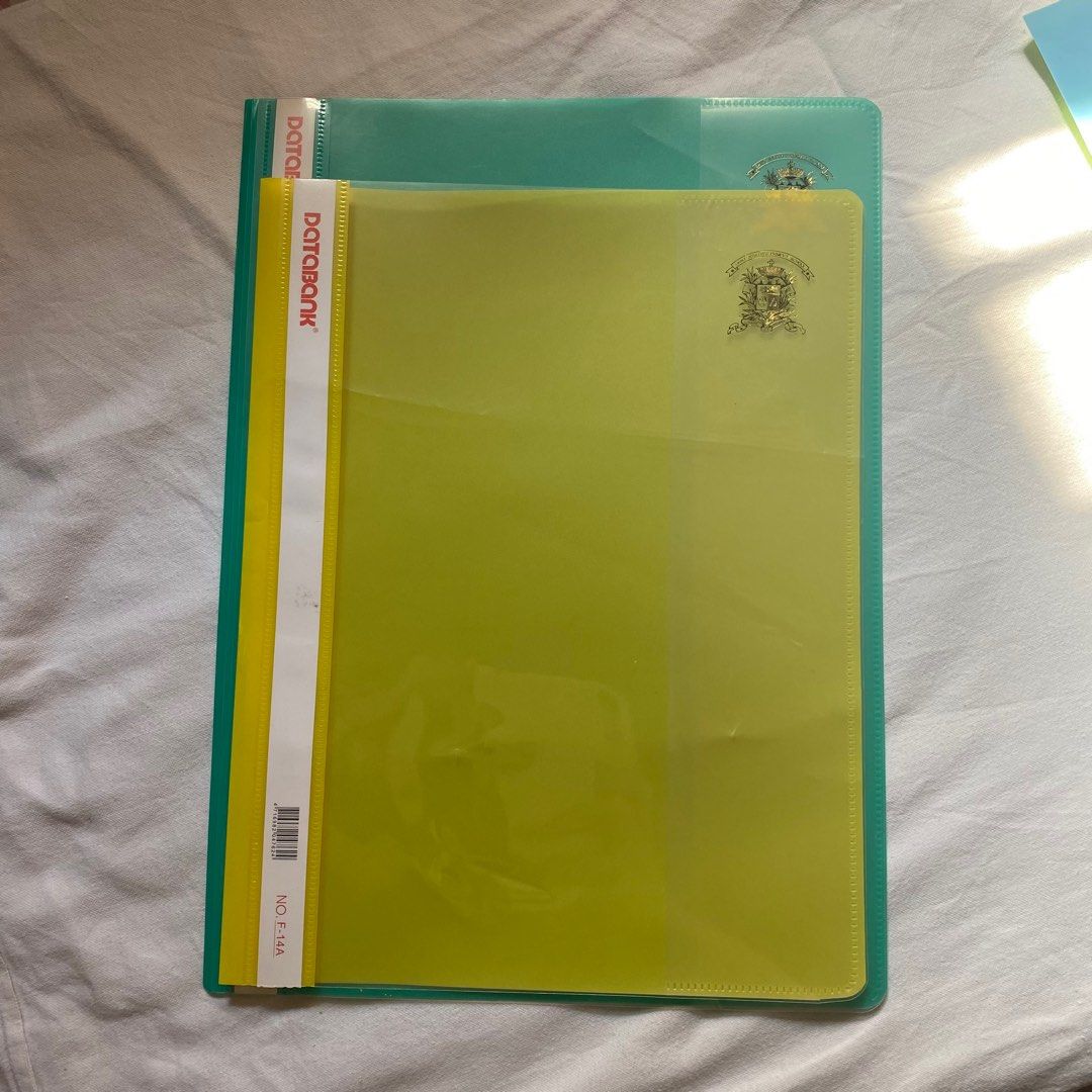 Yellow A4 Clear Folder with Fastener on Carousell