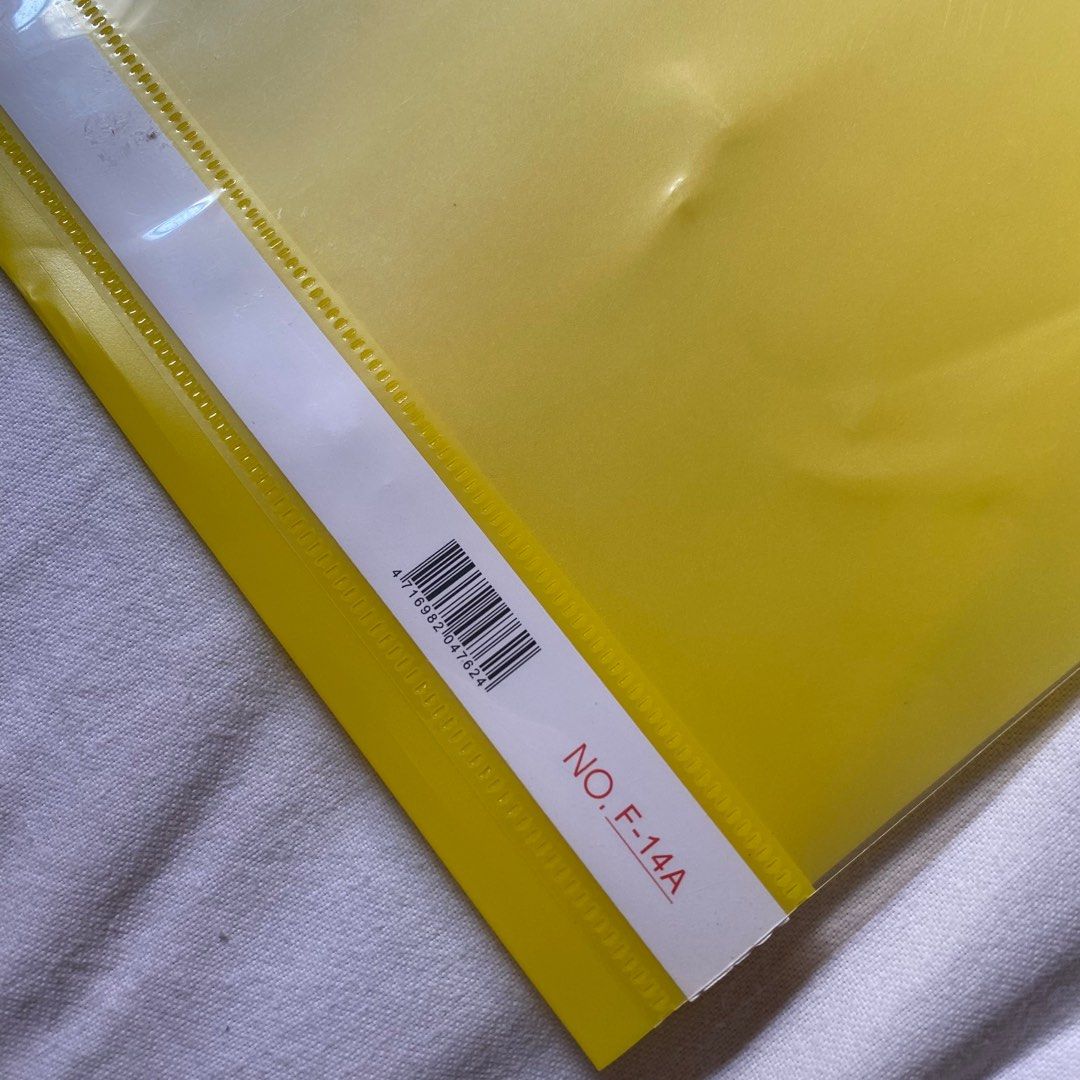 Yellow A4 Clear Folder with Fastener on Carousell