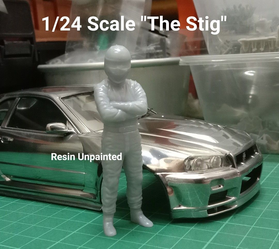 1/24 1:24 Resin unpainted Figure The Stig Tamiya aoshima fujimi ...