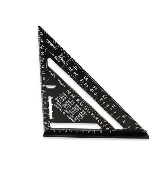 12 inch Metric Aluminum Alloy Triangle Angle Ruler Protractor Swanson ...