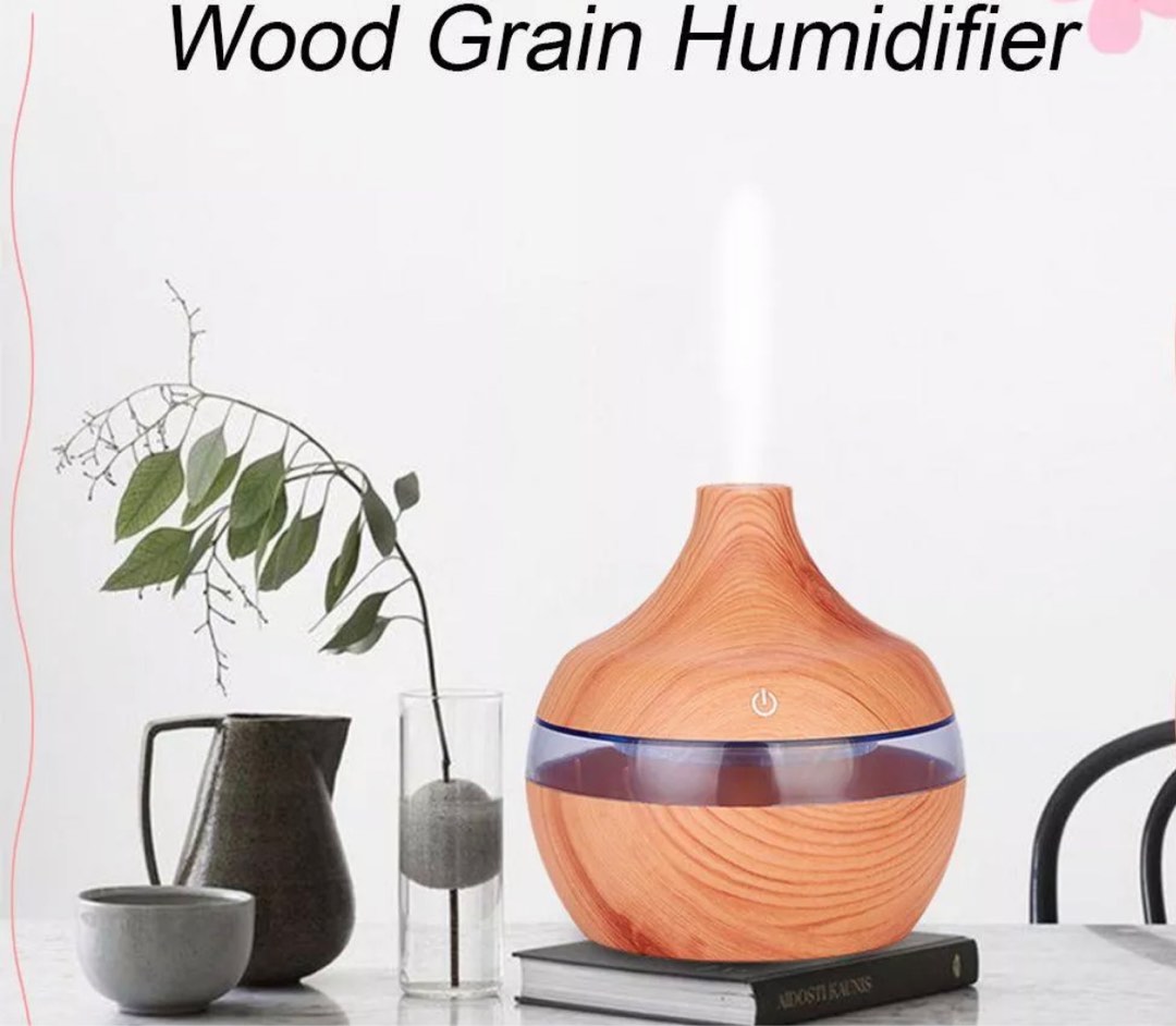 300ML Wooden humidifier with LED lights, Furniture & Home Living, Home ...
