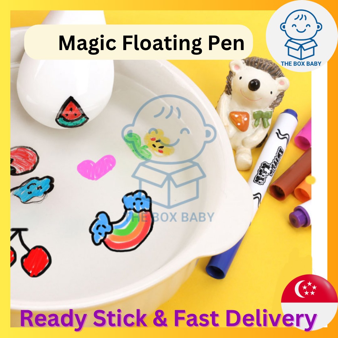8Colors Magical Floating Ink Pen with Spoon kids toys, goodie bag,kids ...