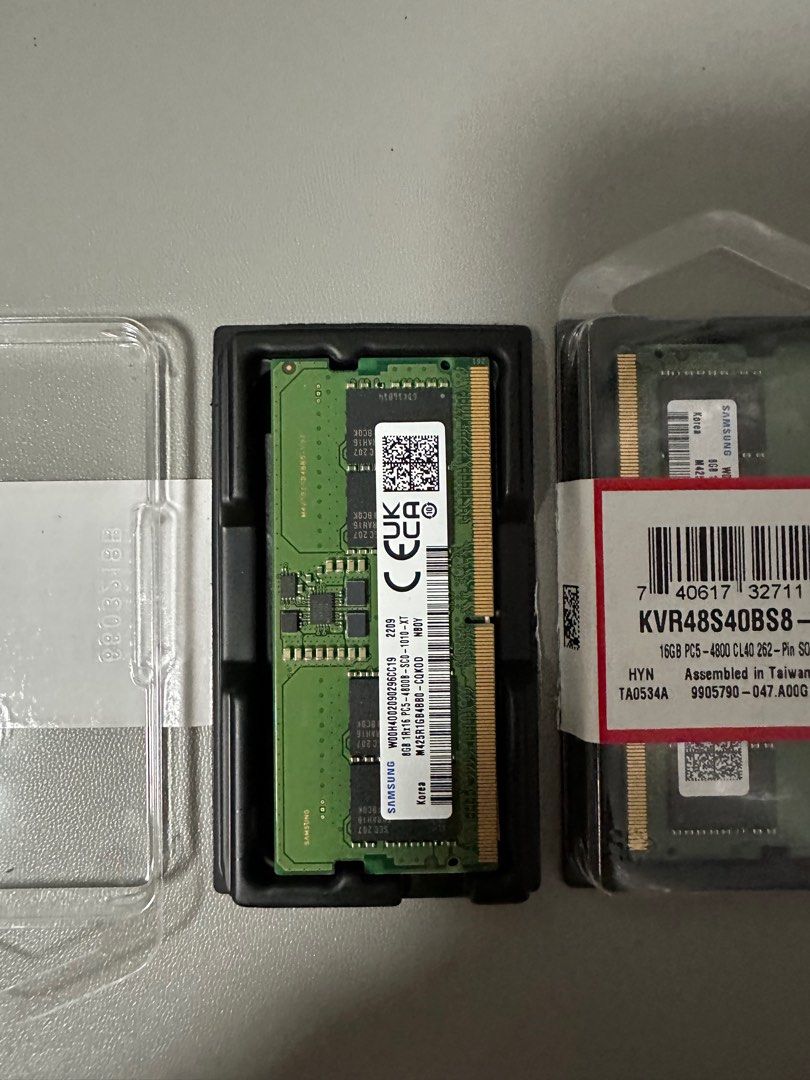 Two 8GB DDR5 RAM memory stick for gaming laptop, Computers & Tech ...