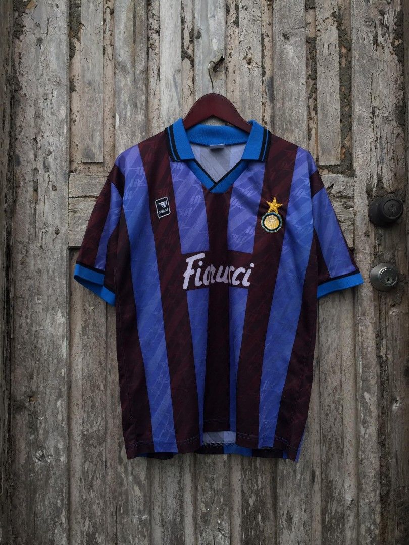 94-95 Ingass Fiorucci Inter Milan Metallic Soccer Jersey Kit, Men's ...
