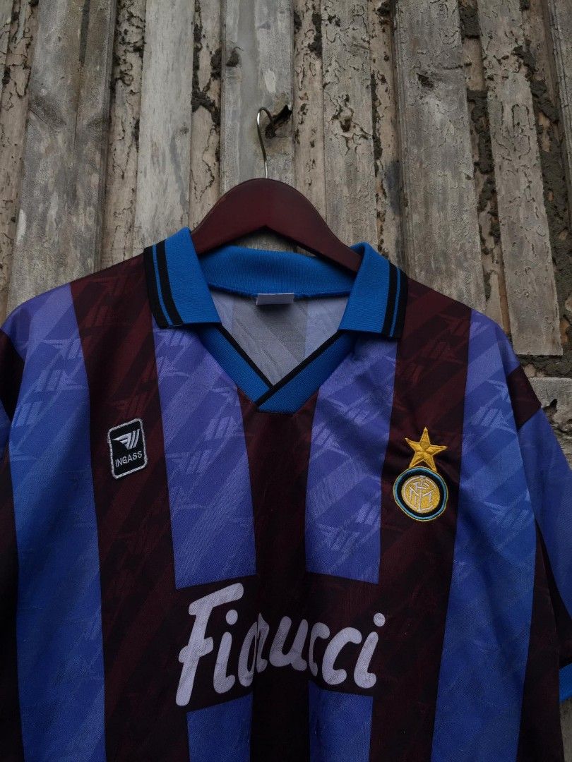 94-95 Ingass Fiorucci Inter Milan Metallic Soccer Jersey Kit, Men's ...