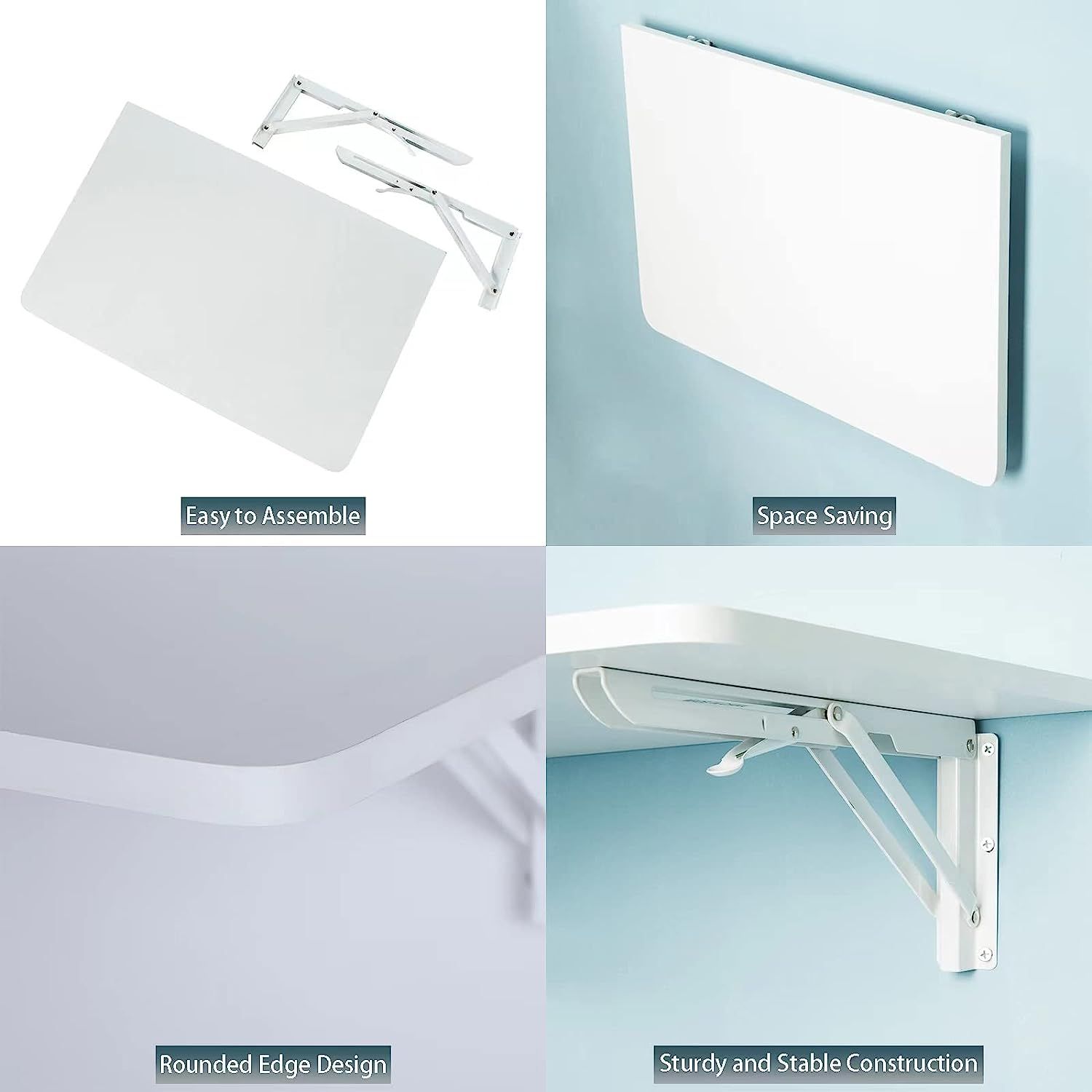 9 Plus Wall Mounted Floating Folding Table, Drop Leaf Dining Table ...