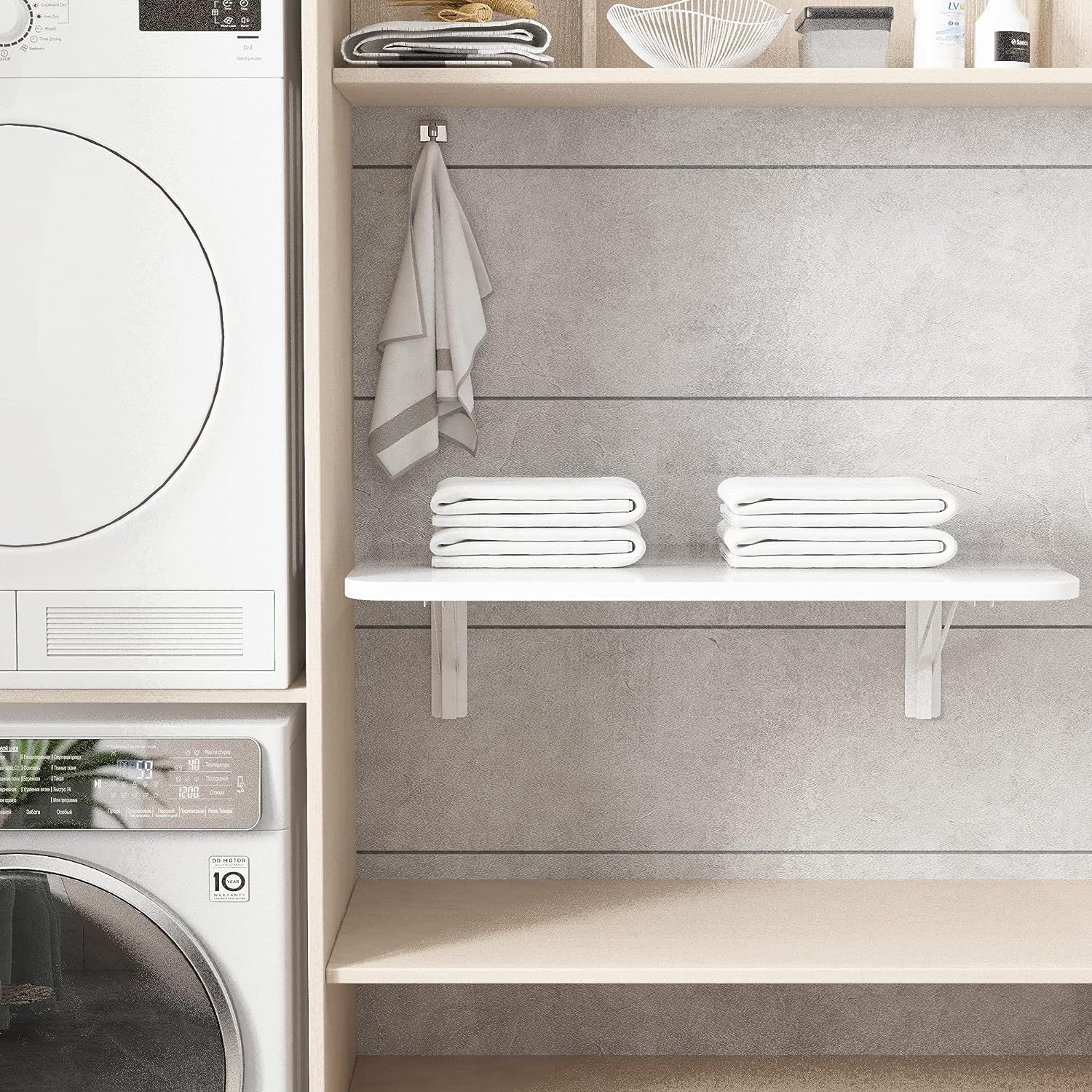 9 Plus Wall Mounted Floating Folding Table, Drop Leaf Dining Table ...