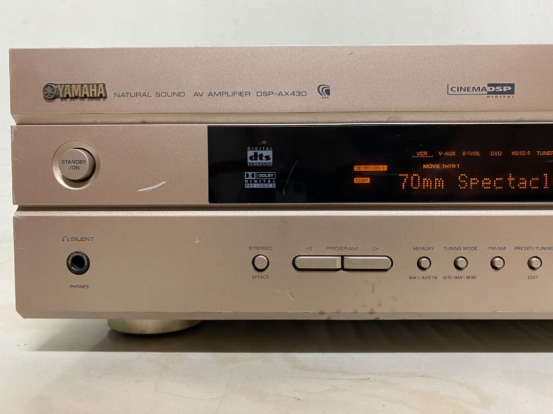 日規 YAMAHA DSP AX430 AV環繞擴大機 家庭劇院 DTS雙解碼 5.1聲道 全新代用遙控器, 耳機及錄音音訊設備, 音樂播放裝置 MP3及CD 播放器在旋轉拍賣