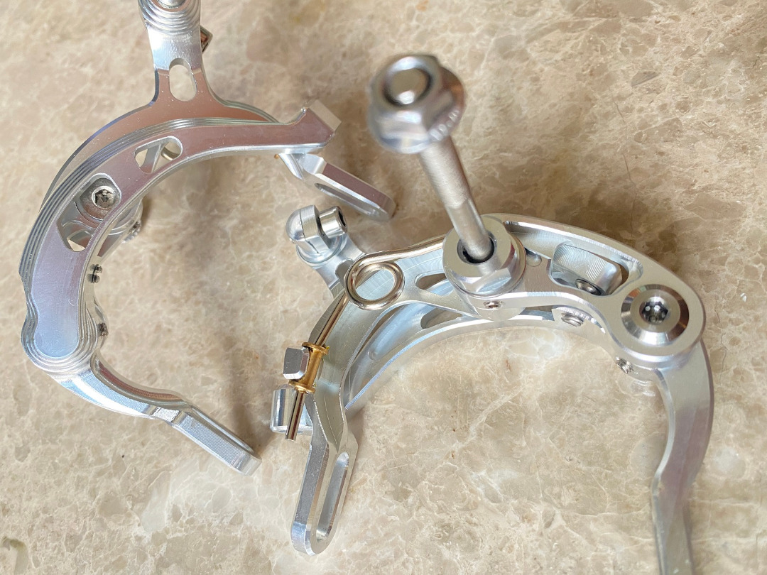 Aceoffix silver brake caliper (brompton/foldie/road/bike) ultra light ...