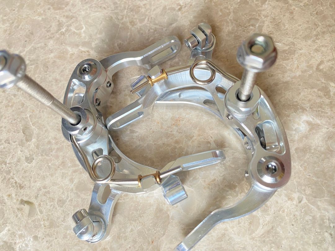 Aceoffix silver brake caliper (brompton/foldie/road/bike) ultra light ...