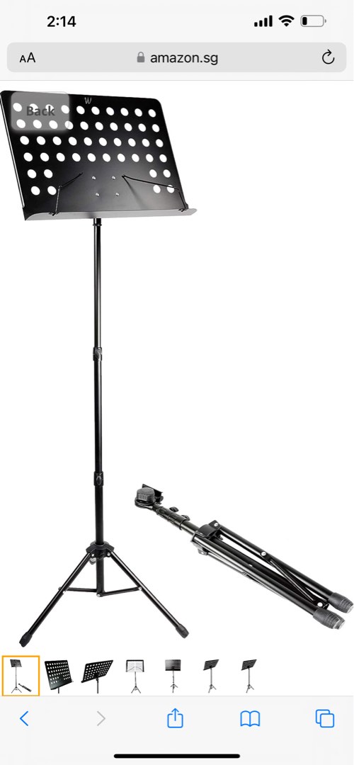 Adjustable Orchestral Sheet Music Stand, Hobbies & Toys, Music & Media ...