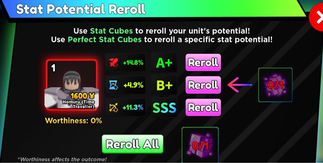 Anime adventures homura SSS range stat, Video Gaming, Gaming ...