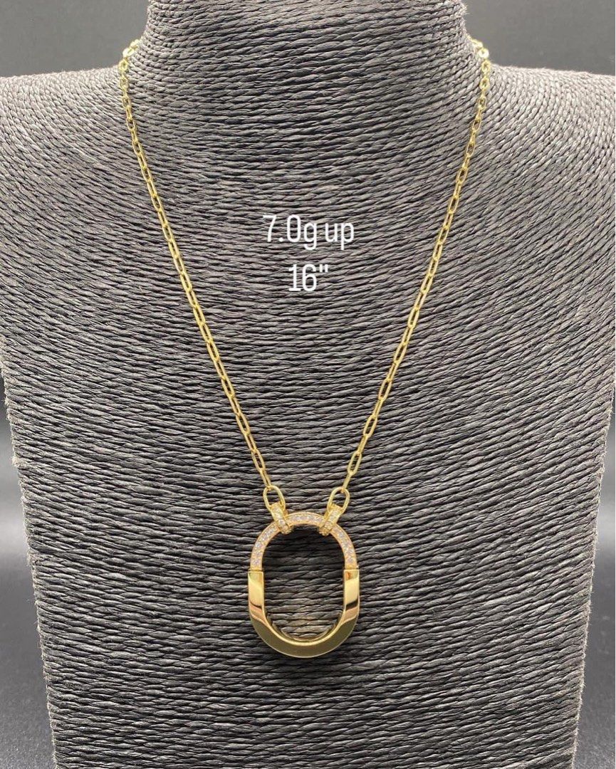 Auth 18K Saudi Gold Lock Necklace new design on Carousell
