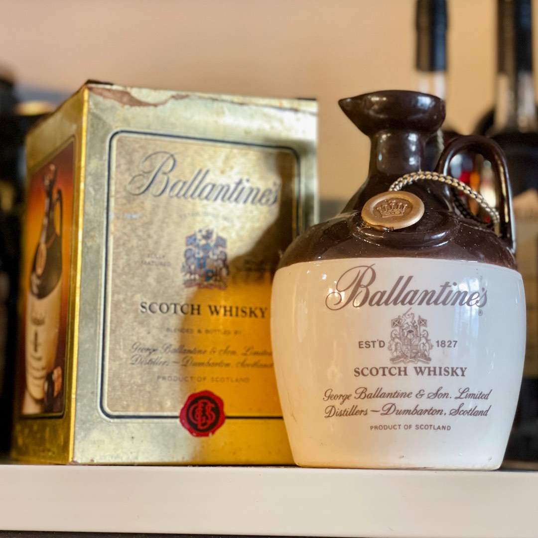 Ballantine's Ceramic Jug whisky sealed 1980s blend w box full set 750ml ...