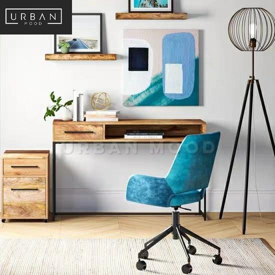 BECKER Industrial Solid Wood Study Table, Furniture & Home Living ...