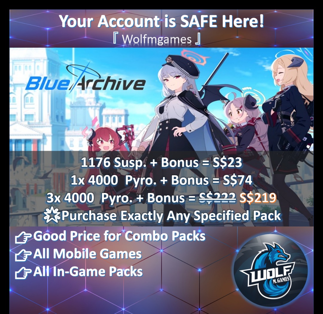 Blue Archive Top Up [LEGAL] | INSTANT | All Mobile Games Topup Legal, Video Gaming, Gaming ...
