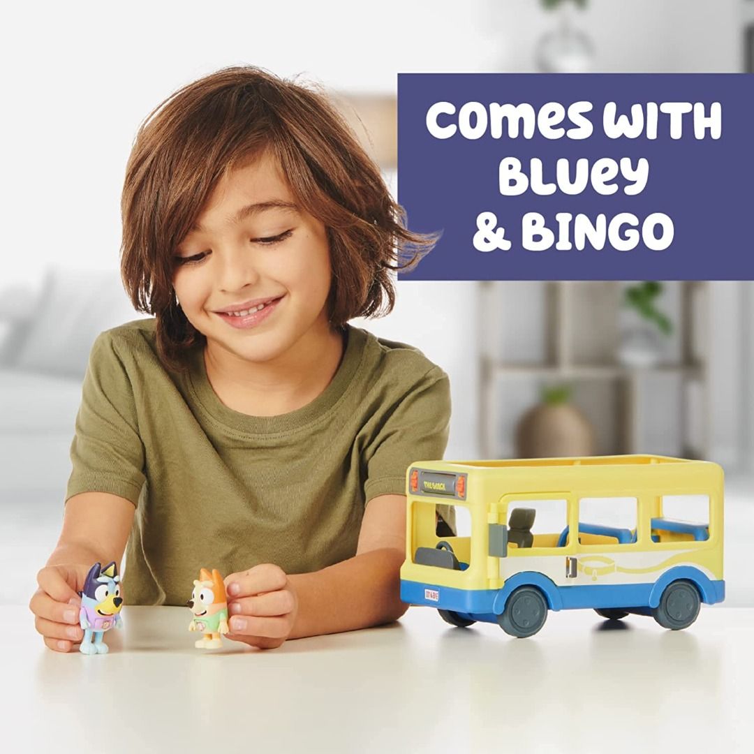 Bluey's Bus Play Set with Bluey and Bingo Figures, Hobbies & Toys, Toys ...