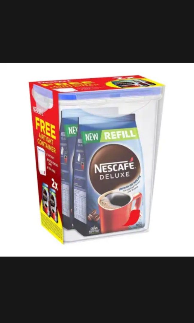 BNIP Nescafe Deluxe with Airtight Container (200g x 2), Food & Drinks ...