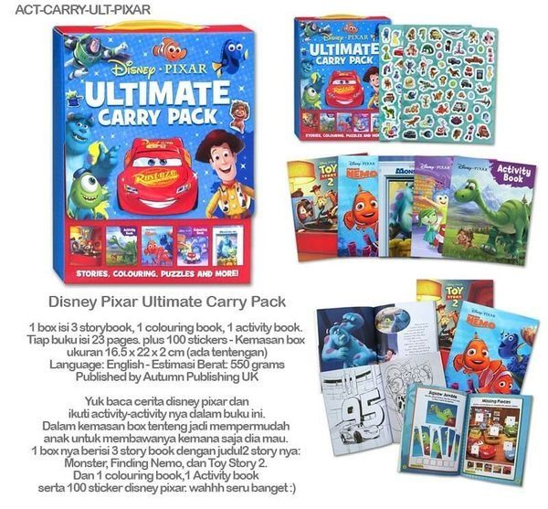 Buku Stiker Cerita Mewarnai Disney Pixar Ultimate Carry Pack Cars Toy ...