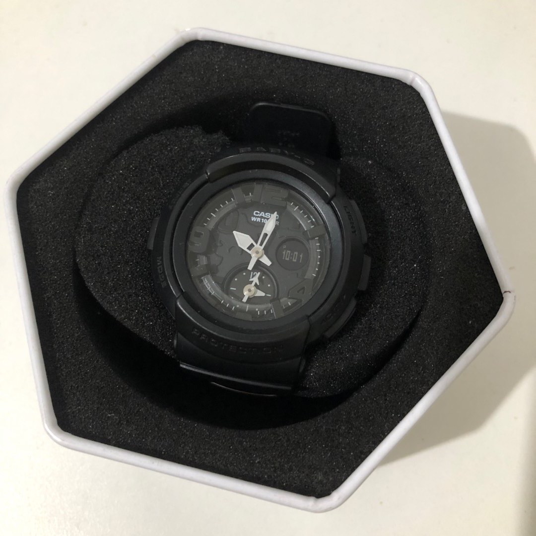 casio baby-g matte black watch, Women's Fashion, Watches & Accessories ...