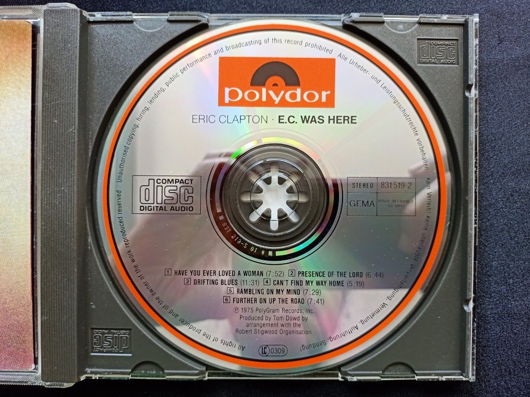 CD Eric Clapton : e.c. was here, Hobbies & Toys, Music & Media, CDs & DVDs on Carousell