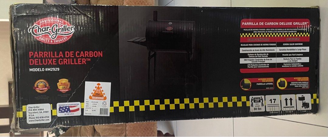 Char Griller Deluxe Griller Charcoal Grill [USED ONCE], TV & Home ...