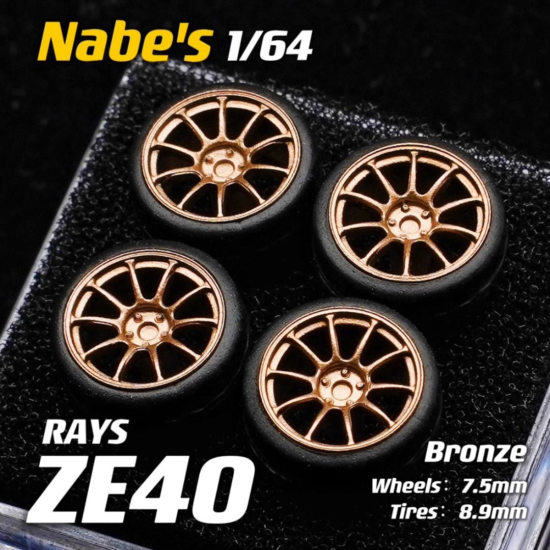 Chika Nabe's Rays ZE40 8.9 / 9.7mm Rim for 1/64 Scale Custom Wheel, Hobbies & Toys, Toys & Games ...
