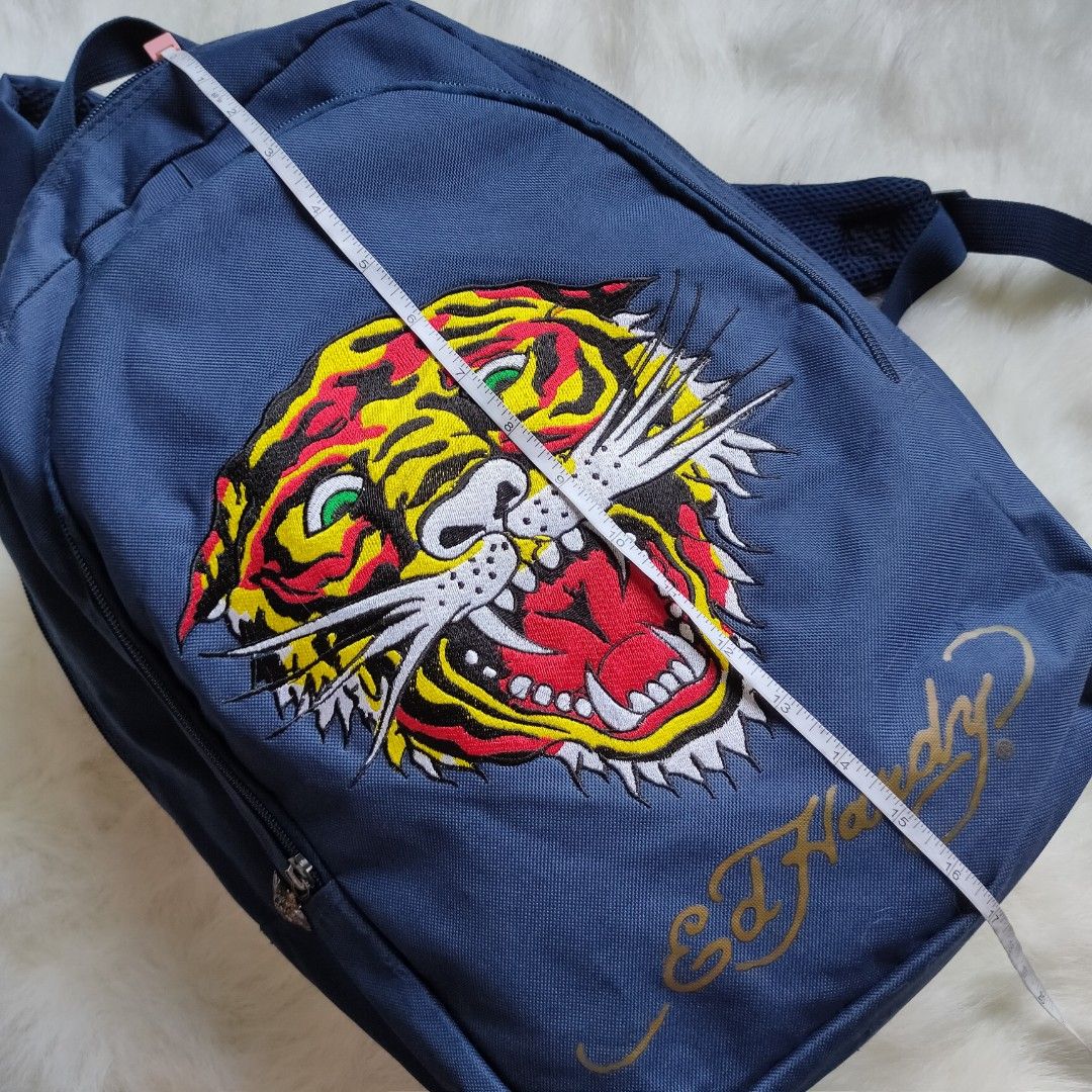 CLASSIC ED HARDY BACKPACK | Embroidered Tiger, Men's Fashion ...