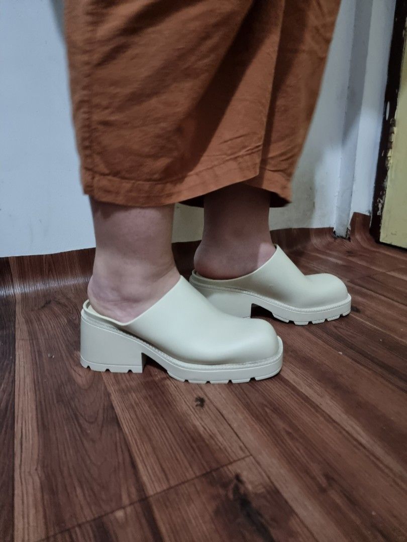 CLN Platform Mules in Bone Color, Women's Fashion, Footwear, Wedges on ...