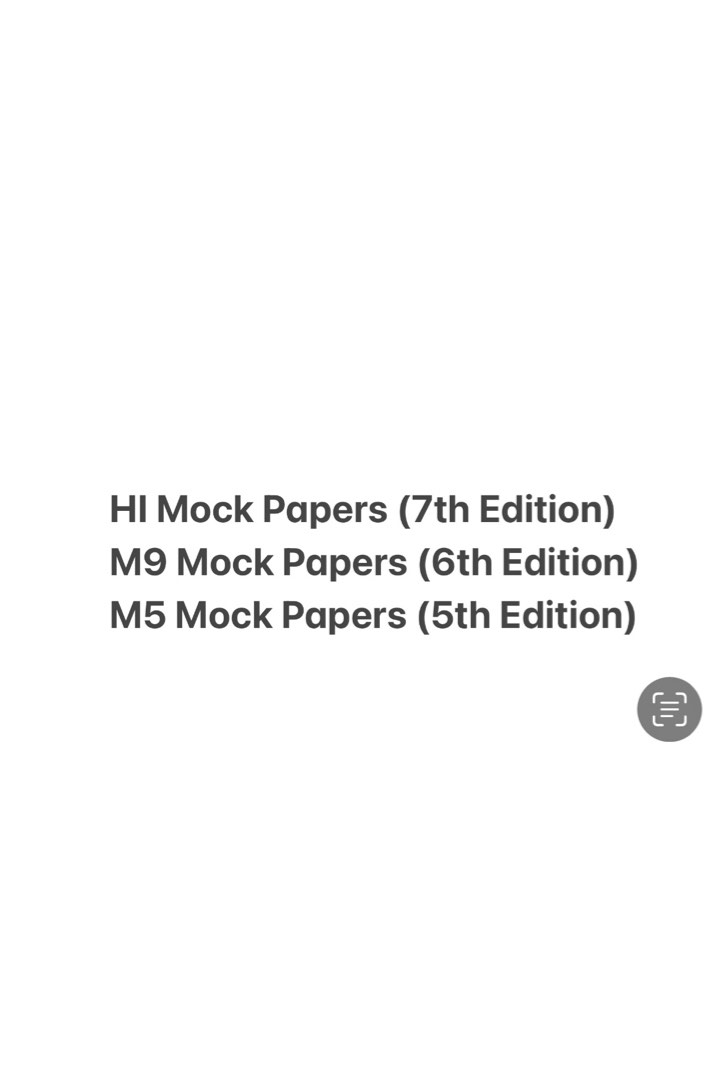 CMFAS HEALTH INSURANCE (HI), M9, M5 MOCK PAPER, Hobbies & Toys, Books ...