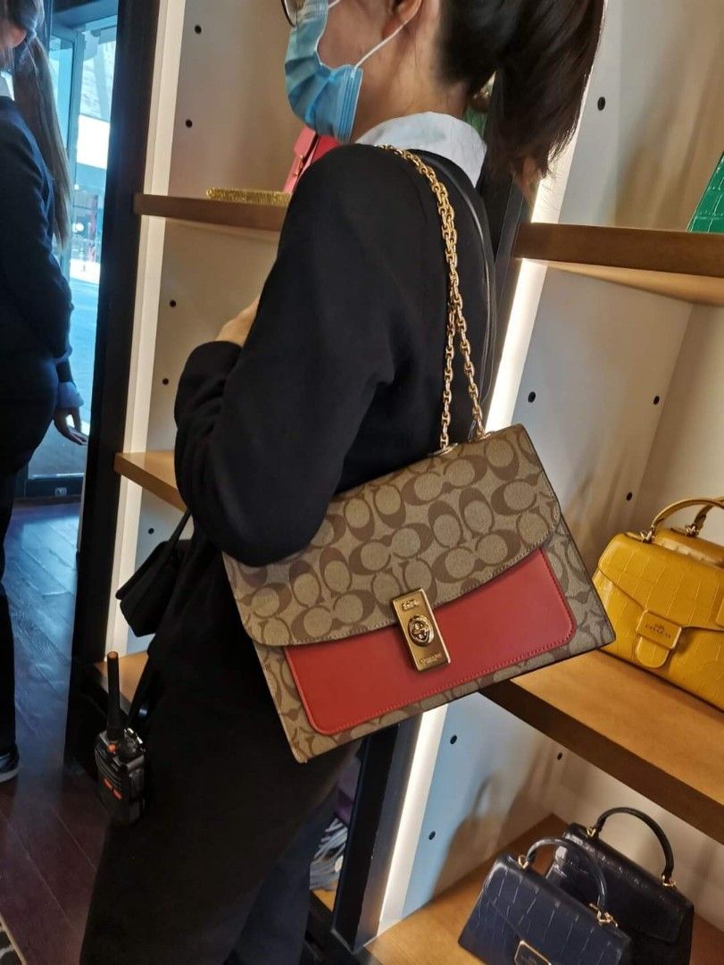 Coach Hutton Shoulder Bag In Signature Canvas, Luxury, Bags & Wallets ...