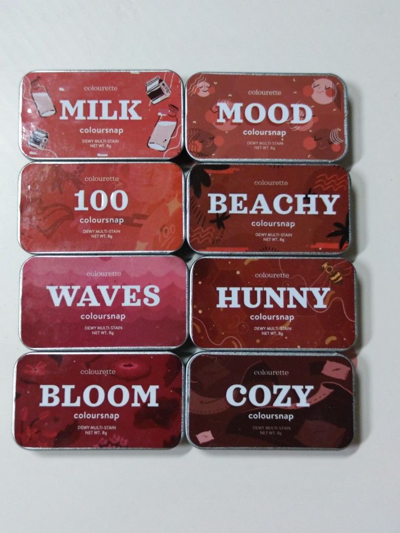 Colourette cosmetics coloursnap cream blush BUNDLE milk 100 waves bloom ...