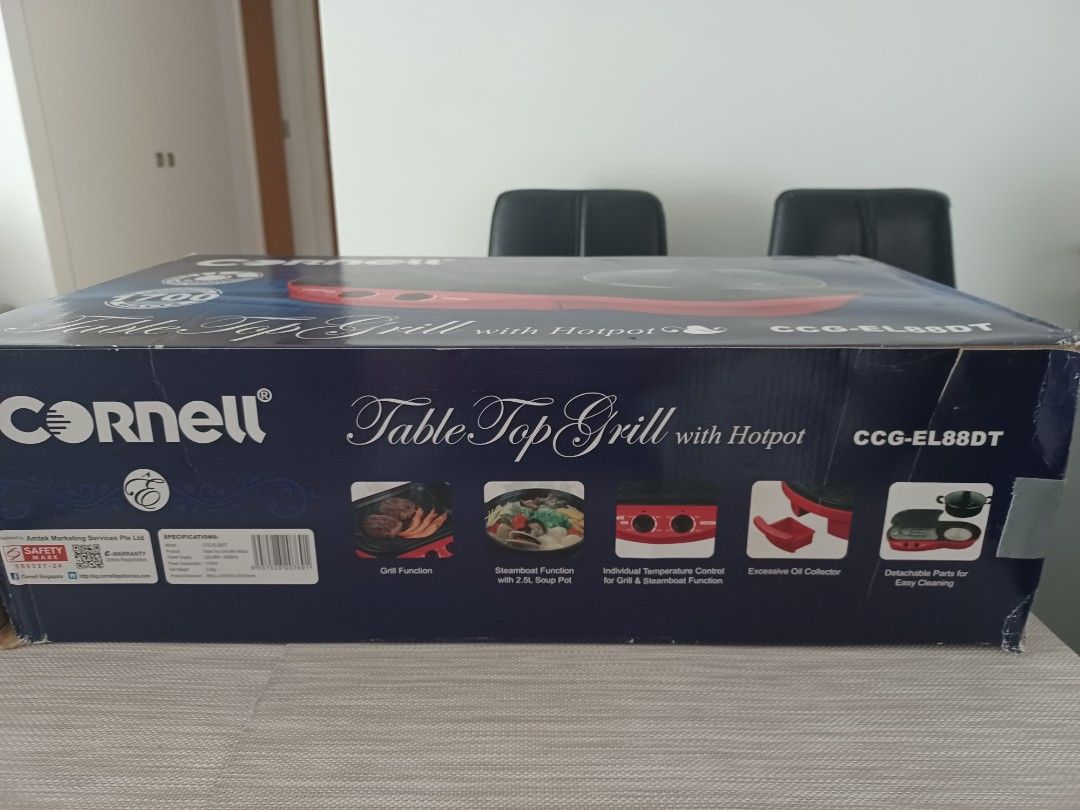 CORNELL Table Top Grill with Hotpot, TV & Home Appliances, Kitchen ...