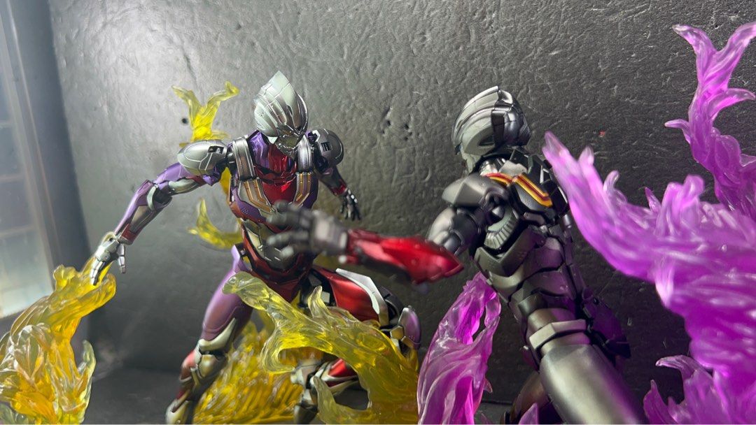 Custom painted Figure Rise Standard Ultraman suit Tiga& Ultraman suit ...