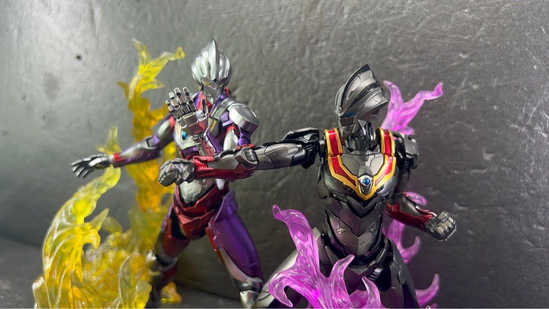 Custom painted Figure Rise Standard Ultraman suit Tiga& Ultraman suit ...