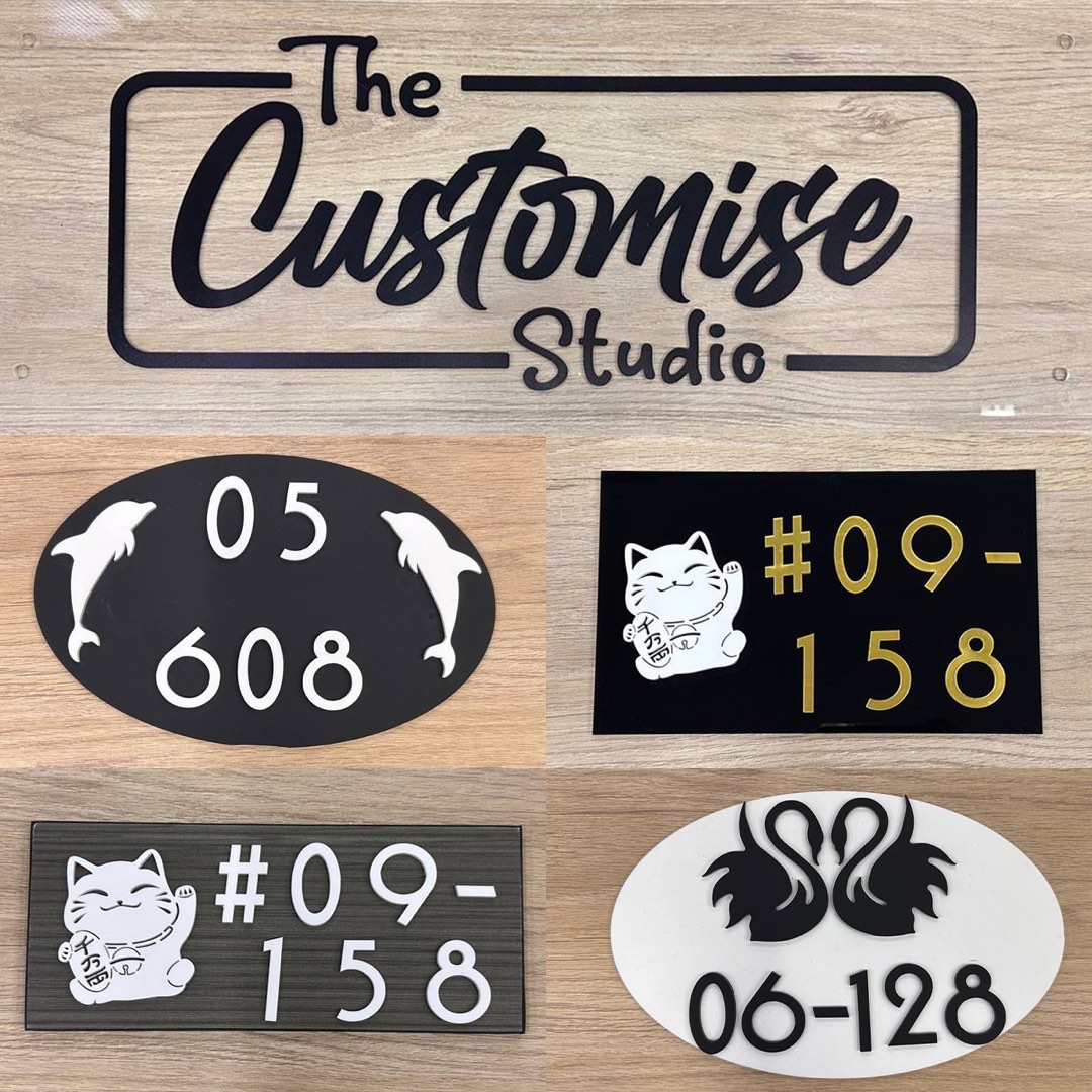 Customised Unit Number Plate | SG Instocks, Furniture & Home Living ...