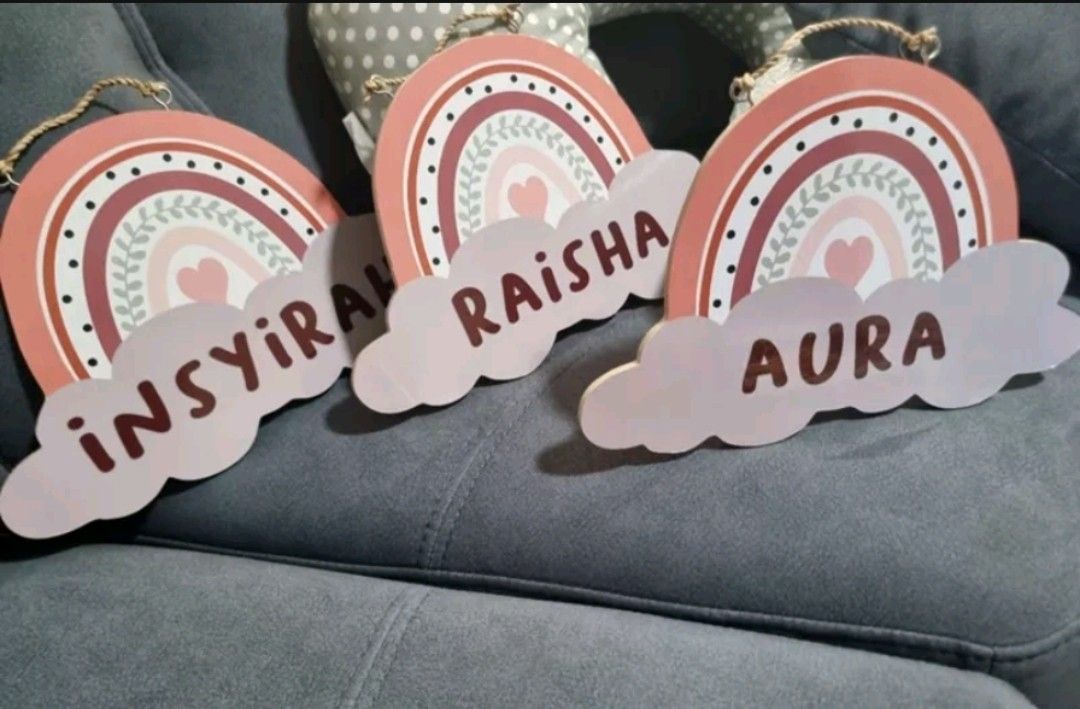 Customised wall display name kids baby, Babies & Kids, Babies & Kids ...