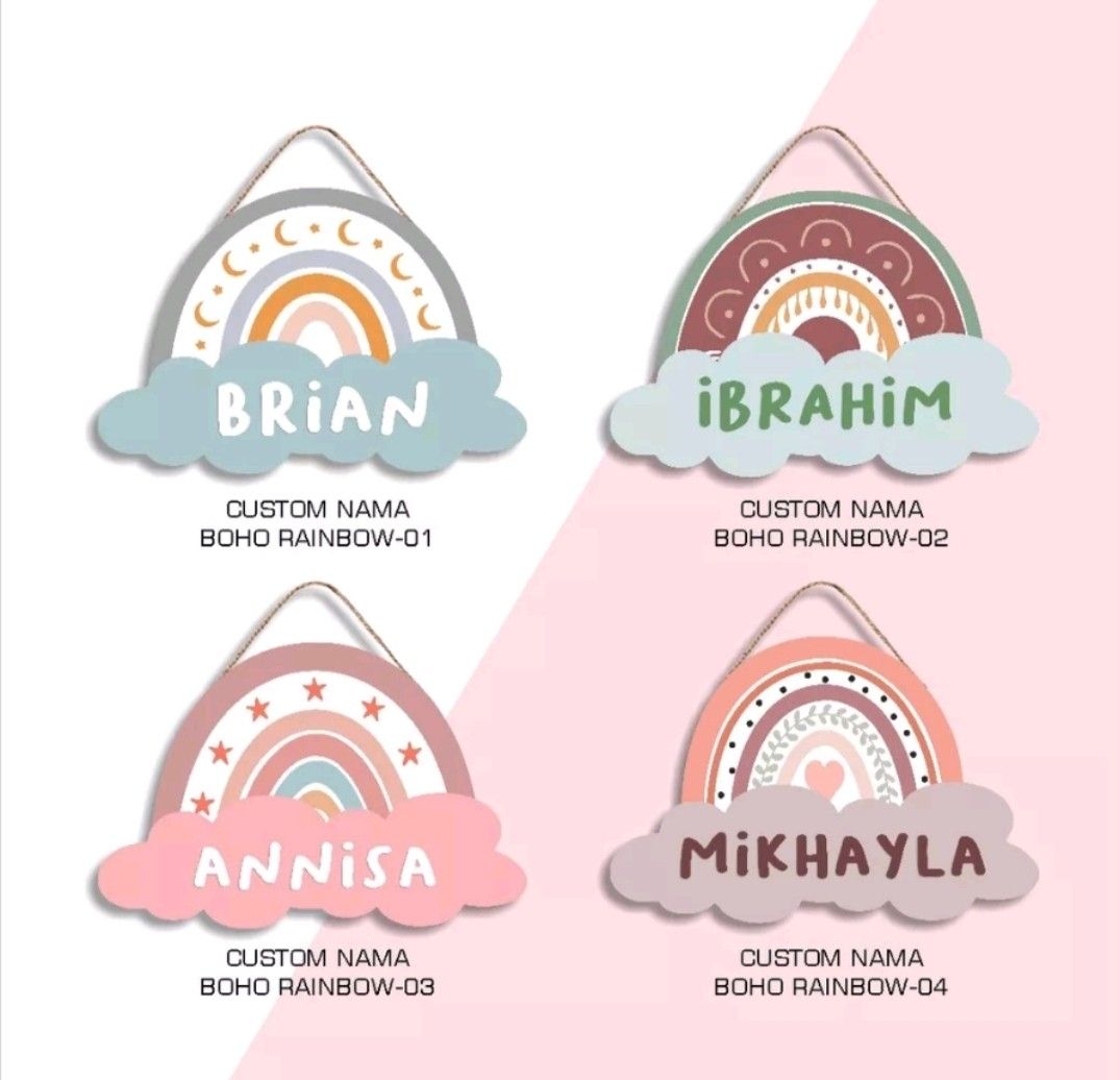 Customised wall display name kids baby, Babies & Kids, Babies & Kids ...