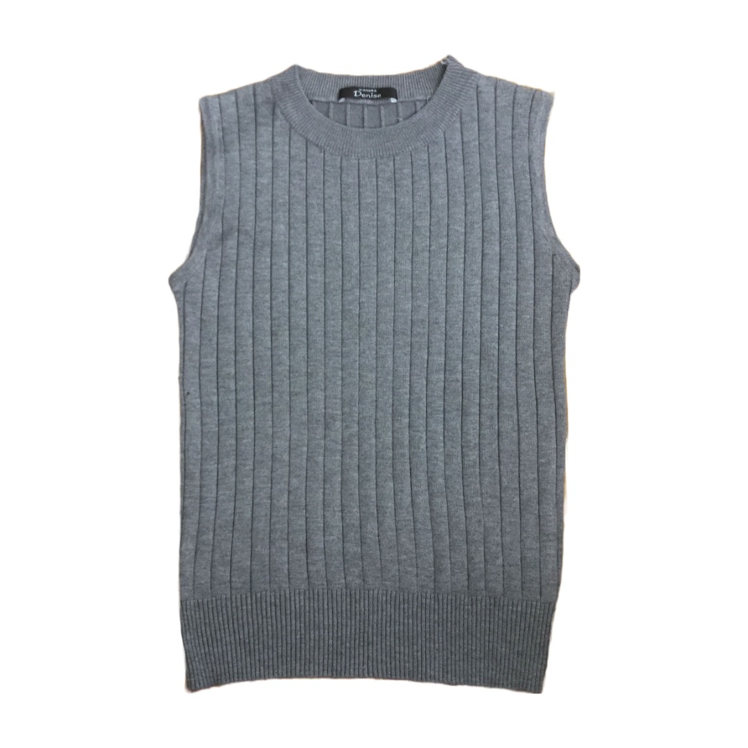 DIANDRA DENISE Gray Sweater/Knitted Vest, Women's Fashion, Tops ...