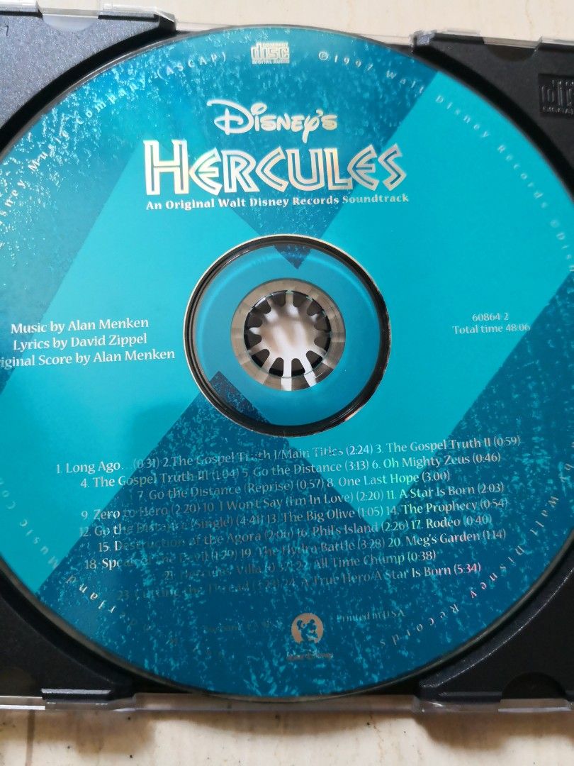Disney Hercules Original Soundtrack CD, Hobbies & Toys, Music & Media ...