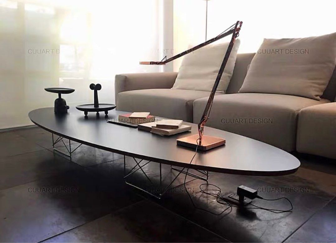 Elliptical Coffee Table aka Surfboard table (Eames replica), Furniture ...