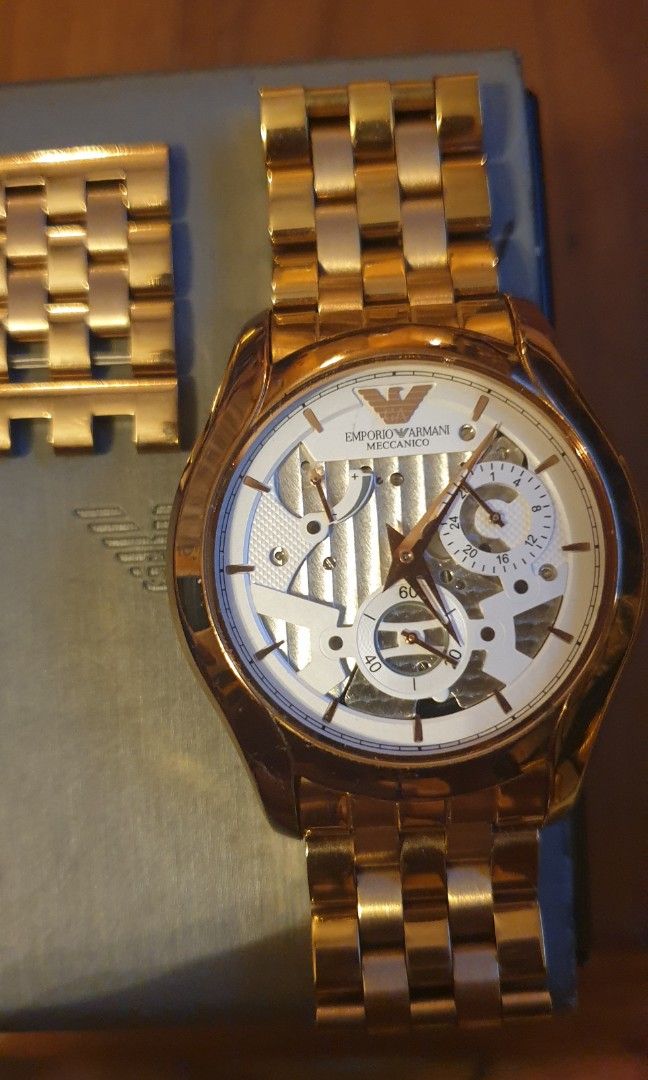Emporio Armani Meccanico Automatic Chronograph Watch - AR4675, Men's ...