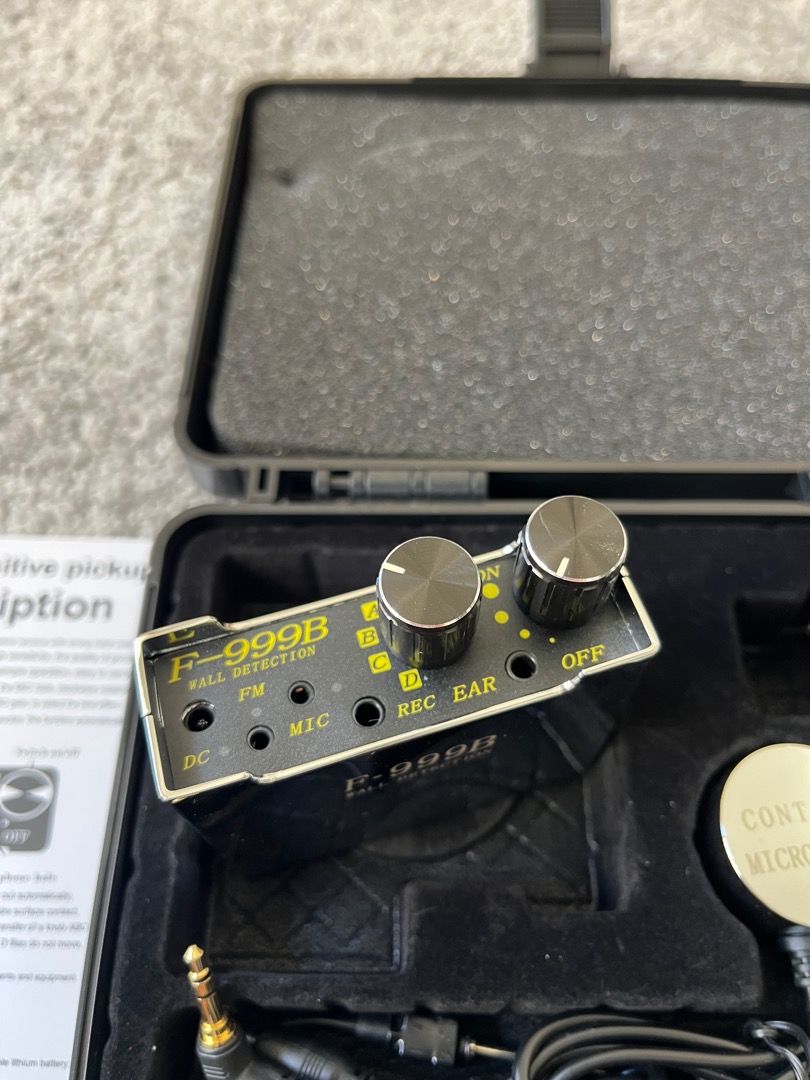 F999B Super Sensitive Listen Thru-Wall Contact/Probe Microphone ...